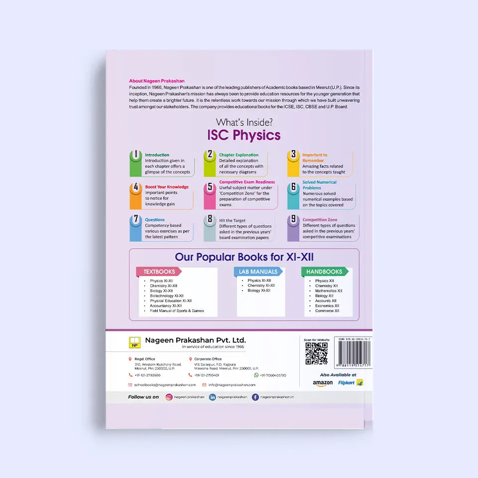 Buy ISC Board Physics Books for Class 12th | Nageen Prakashan